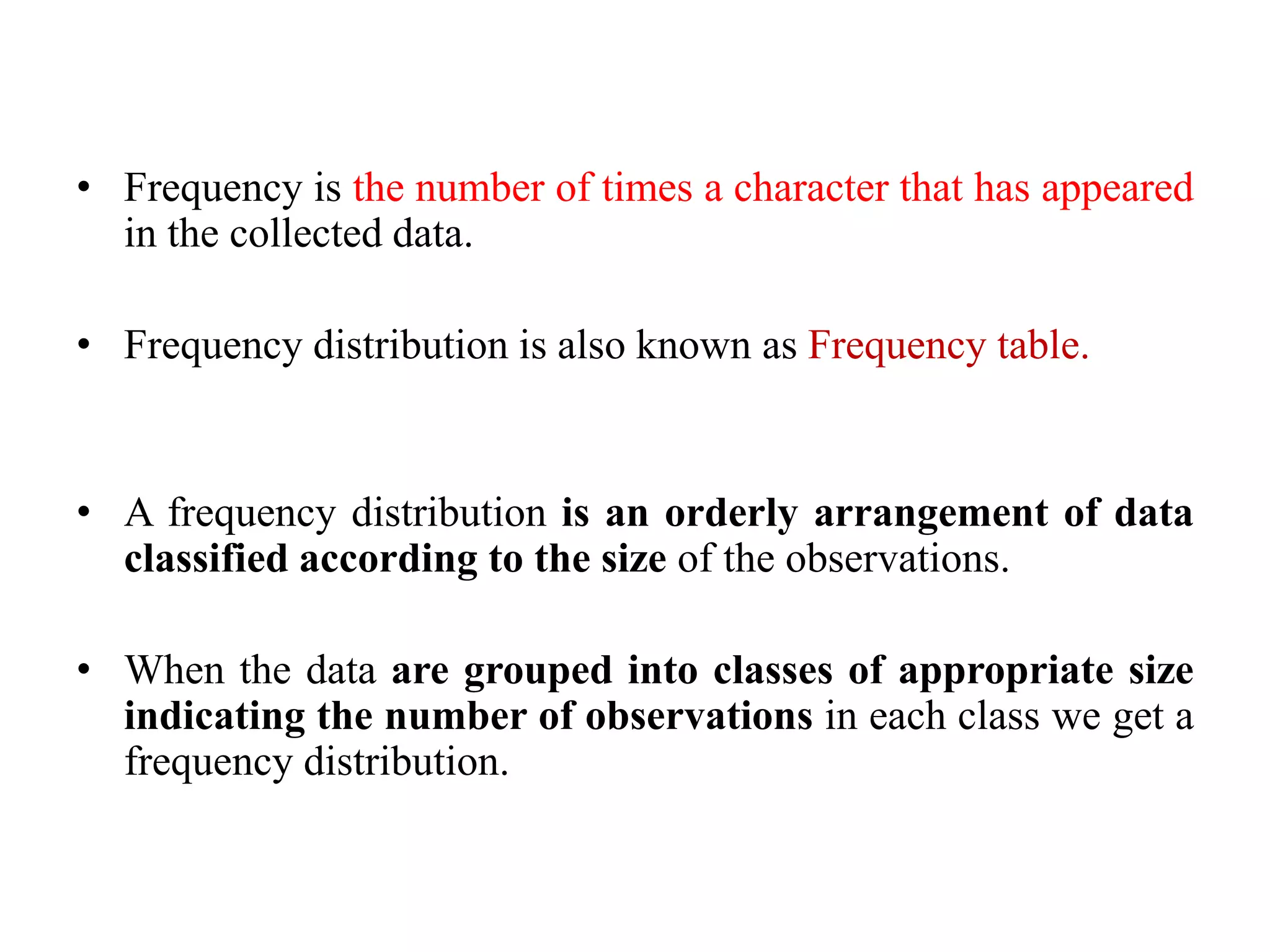 Biostatistics Frequency distribution | PPTX