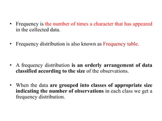 Biostatistics Frequency distribution | PPTX