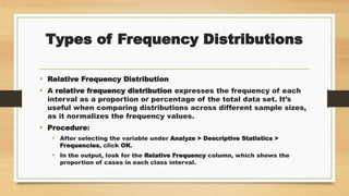 FREQUENCY DISTRIBUTION,INTRODUCTION,TYPES.pptx