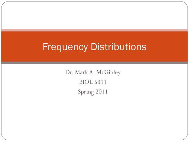 Frequency distributions | PPT