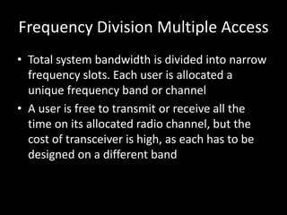Frequency Division Multiple Access (FDMA) | PPTX