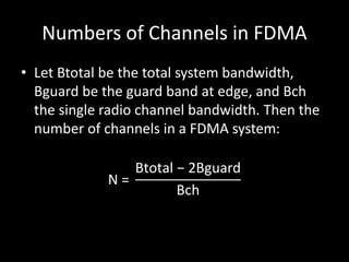 Frequency Division Multiple Access (FDMA) | PPTX | Computer Networking | Computing