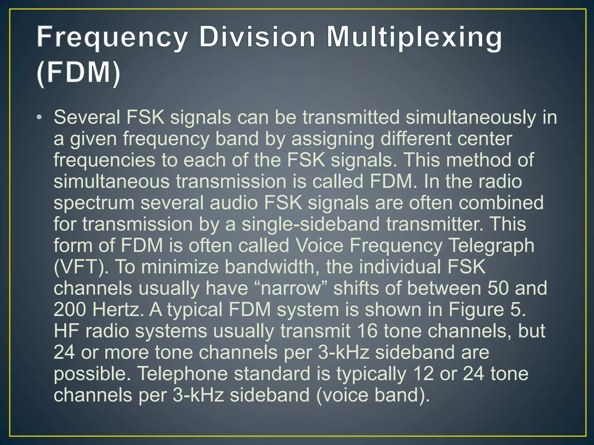 Frequency division multiplexing (fdm) | PPTX