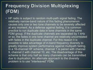 Frequency division multiplexing (fdm) | PPTX