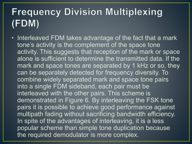 Frequency division multiplexing (fdm) | PPT