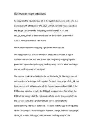 Frequency hopping signal of dds based on fpga hardware | DOCX