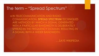 Frequency hopping spread spectrum | PPTX