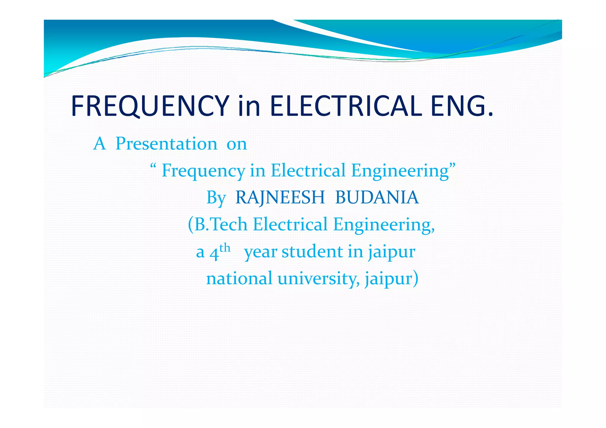 Frequency in electrical eng | PDF