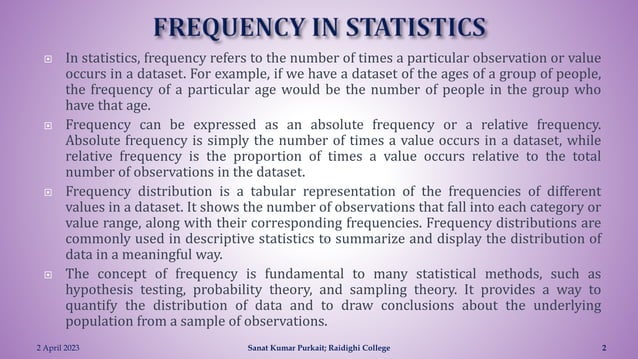 FREQUENCY IN STATISTICAL TECHNIQUES.pptx