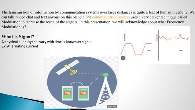 Study of Frequency Modulation of waves and its application | PPT