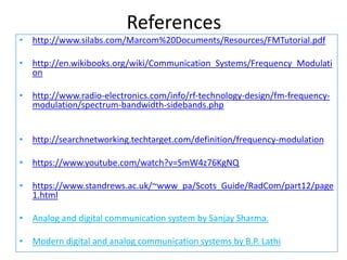 Frequency modulation and its application | PPTX