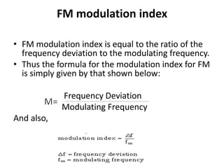 Frequency modulation and its application | PPTX