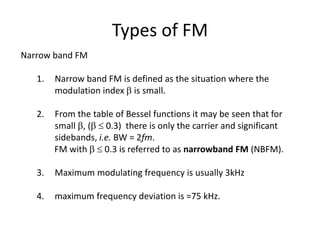 Frequency modulation and its application | PPTX