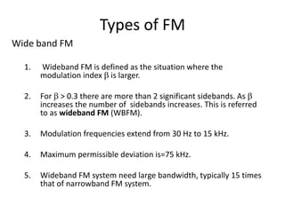 Frequency modulation and its application | PPTX