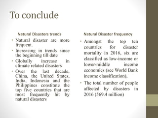 Frequency of natural disaster globally | PPTX