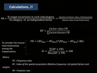 How to use Frequency Ratio with ArcMap and Excel for prediction | PPTX