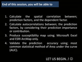 How to use Frequency Ratio with ArcMap and Excel for prediction | PPTX