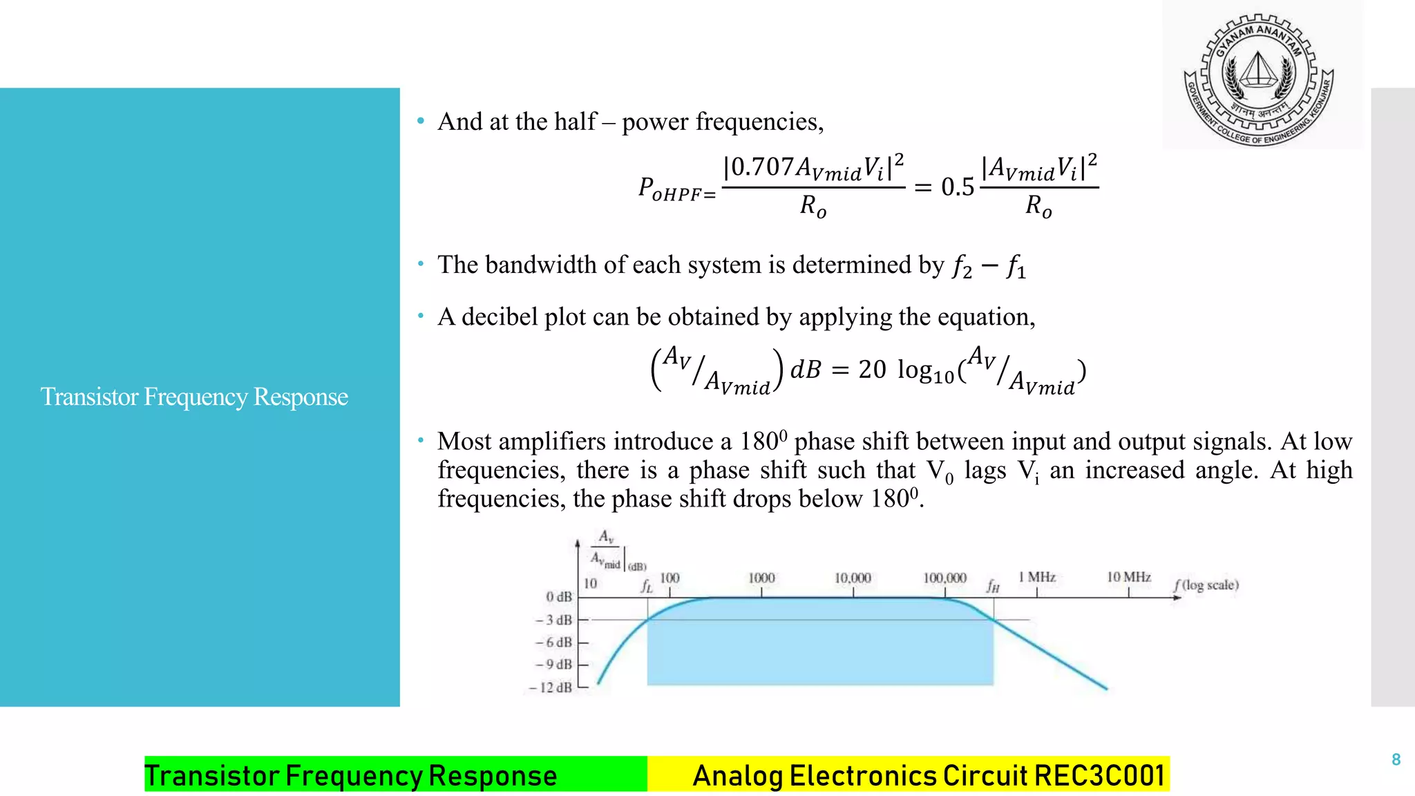 Frequency Response.pptx | Digital Audio | Computer Software and Applications