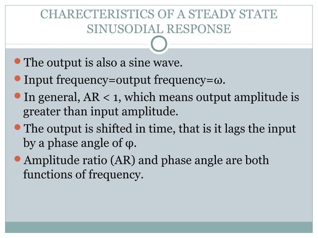 Frequency Response Analysis and Bode Diagrams for First Order Systems ...