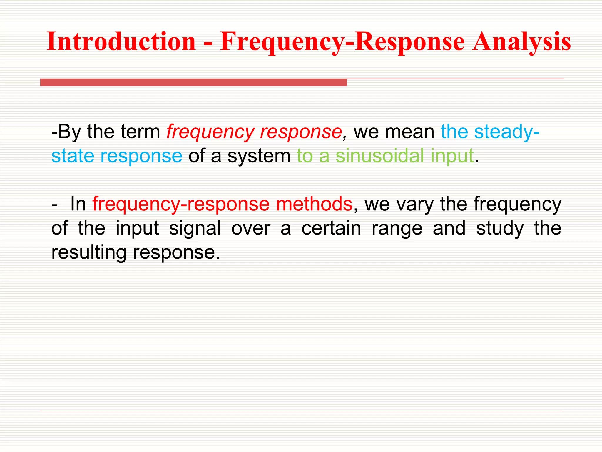 Frequency response analysis | PPT
