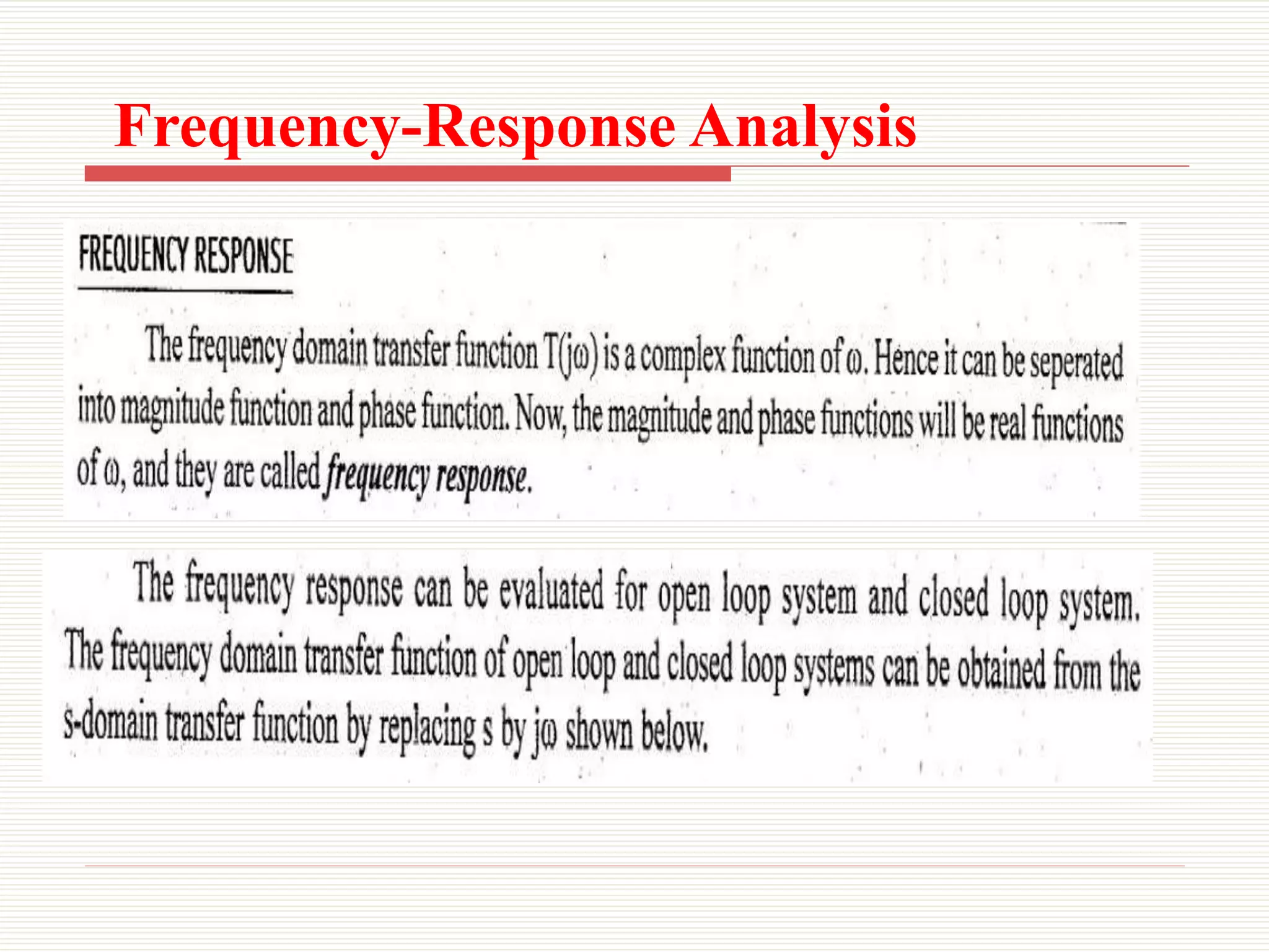Frequency response analysis | PPT