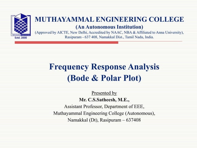 Frequency response analysis | PPT | Technology & Computing