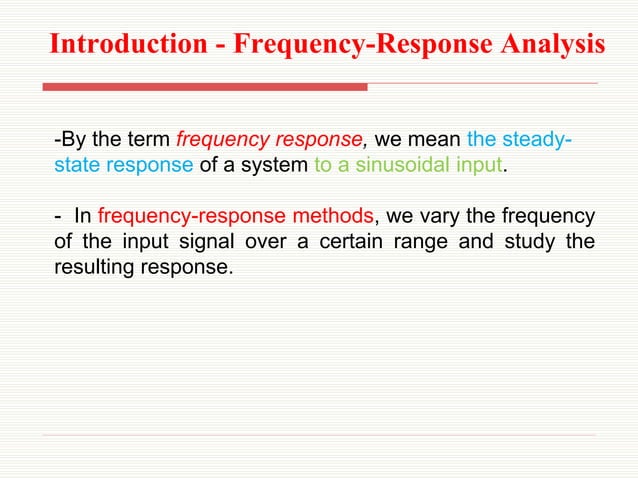 Frequency response analysis | PPT | Technology & Computing
