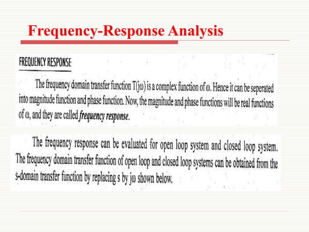 Frequency response analysis | PPT | Technology & Computing