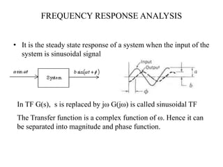 Frequency Response Analysis,domain specification, bode and polar plot | PPT