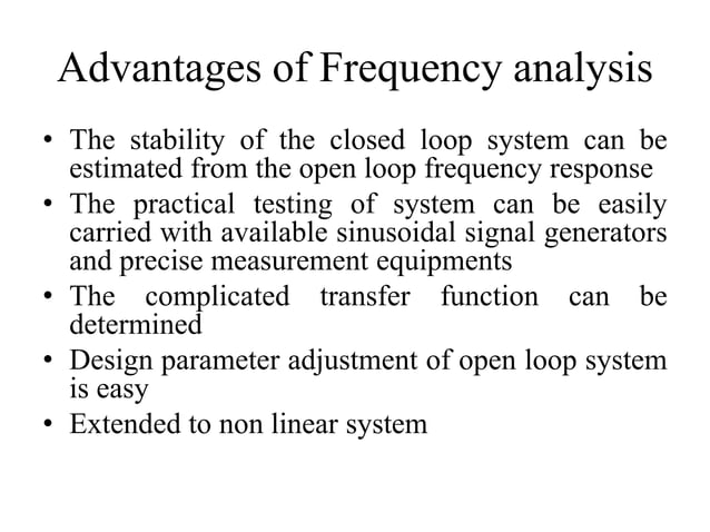 Frequency Response Analysis,domain specification, bode and polar plot | PPT