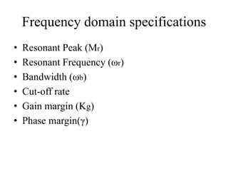 Frequency Response Analysis,domain specification, bode and polar plot | PPT