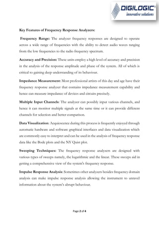 Frequency Response Analyzer | Digilogic Systems | PDF | Internet of Things | Internet