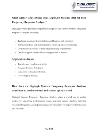 Frequency Response Analyzer - Digilogic Systems | PDF