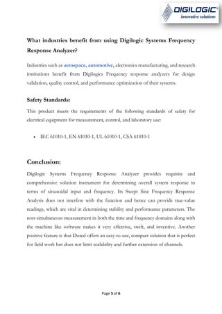 Frequency Response Analyzer - Digilogic Systems | PDF