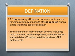 Frequency synthesizer(mm) | PPT