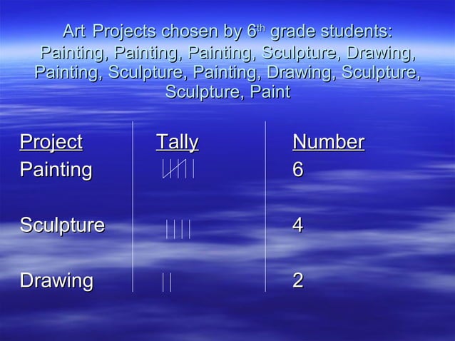 Frequency table and line plot | PPT