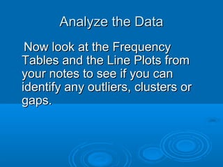 Frequency tables and line plots | PPT