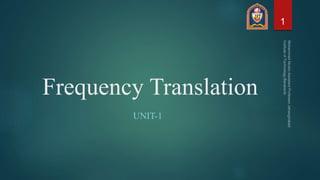 Frequency translation | PPTX