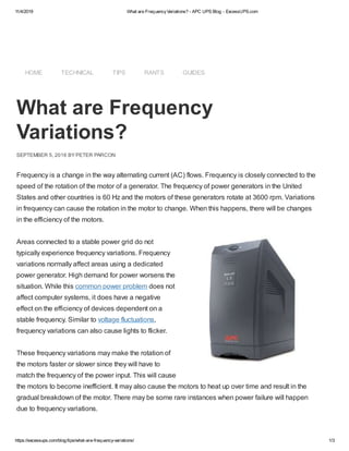Frequency variation | PDF
