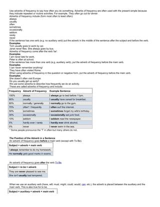 Practice about frequency words | PDF