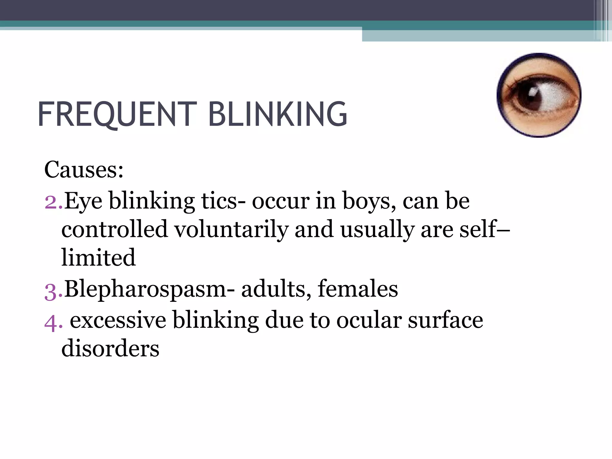 Frequent blinking in children | PPT