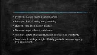 Frequent english words | PPTX | Politics