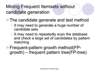 Frequent itemset mining methods | PPSX