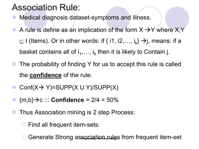 Frequent itemset mining methods | PPSX | Databases | Computer Software and Applications