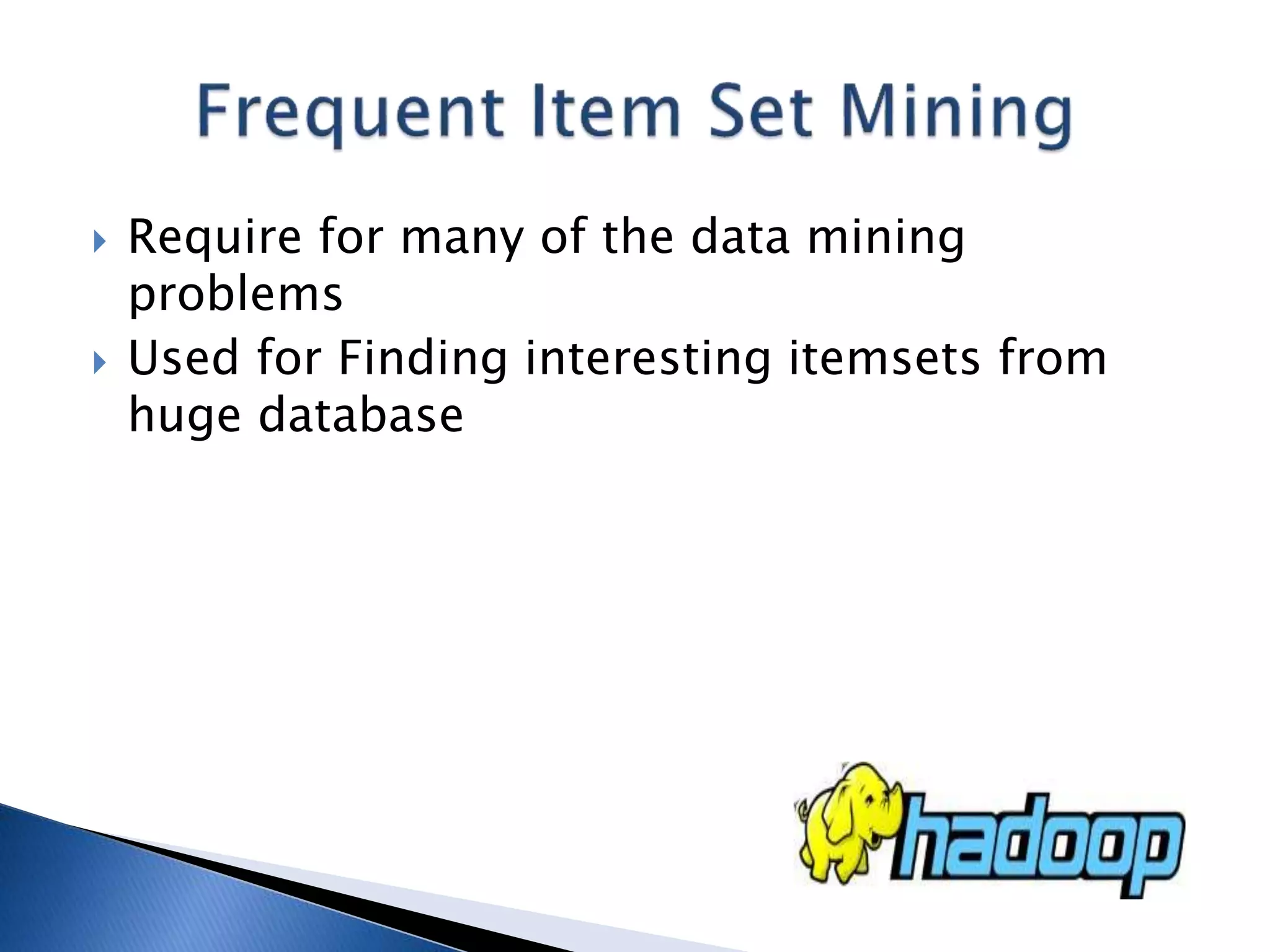 Frequent itemset mining_on_hadoop | PPT