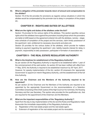 Frequently asked Questions on RERA | PDF