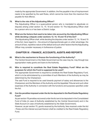 Frequently asked Questions on RERA | PDF
