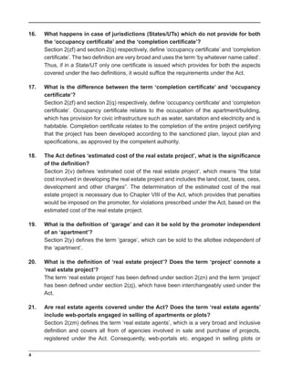 Frequently asked Questions on RERA | PDF