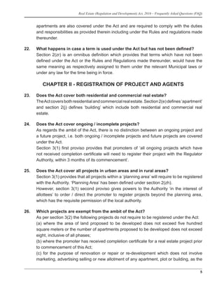 Frequently asked Questions on RERA | PDF