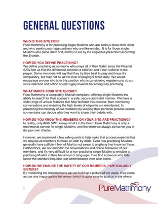 Frequently asked questions about Pure Matrimony | PDF